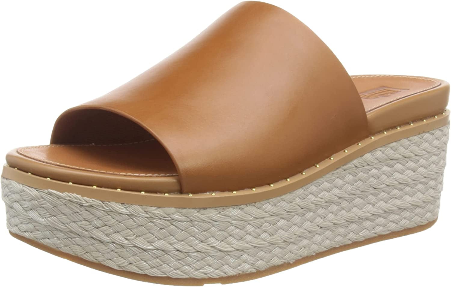 FitFlop Eloise Light Tan Slip On Open Round Toe Espadrille Wedge ...