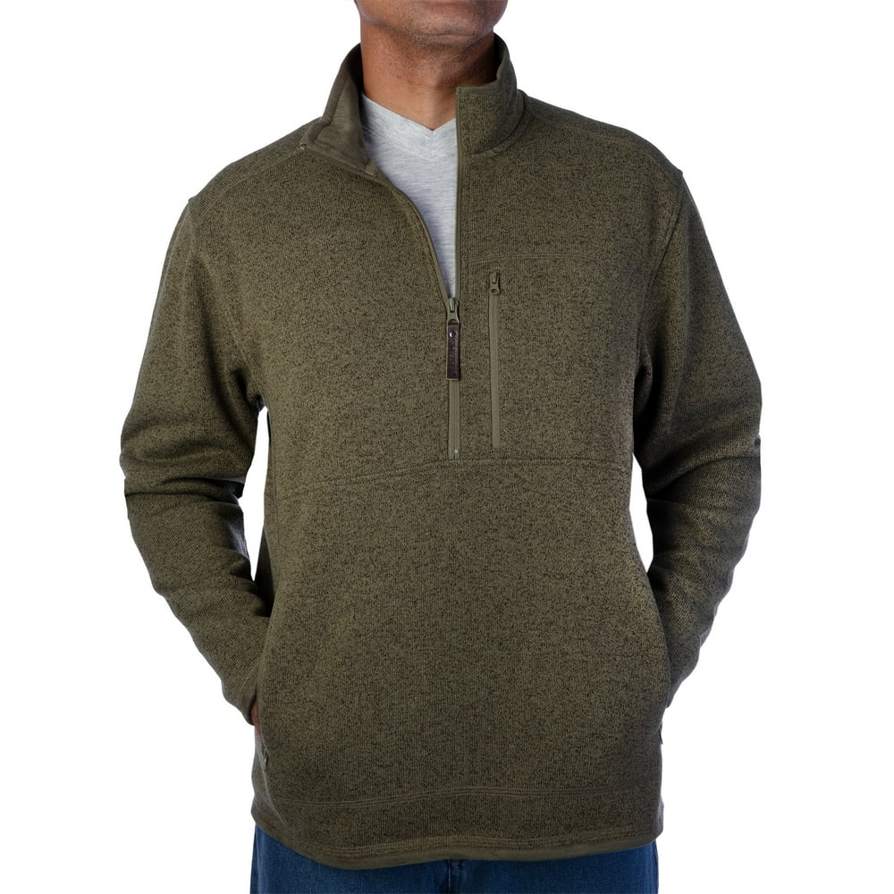 Smith's Workwear - 1/4 Zip Sweater Fleece Jacket - Walmart.com ...