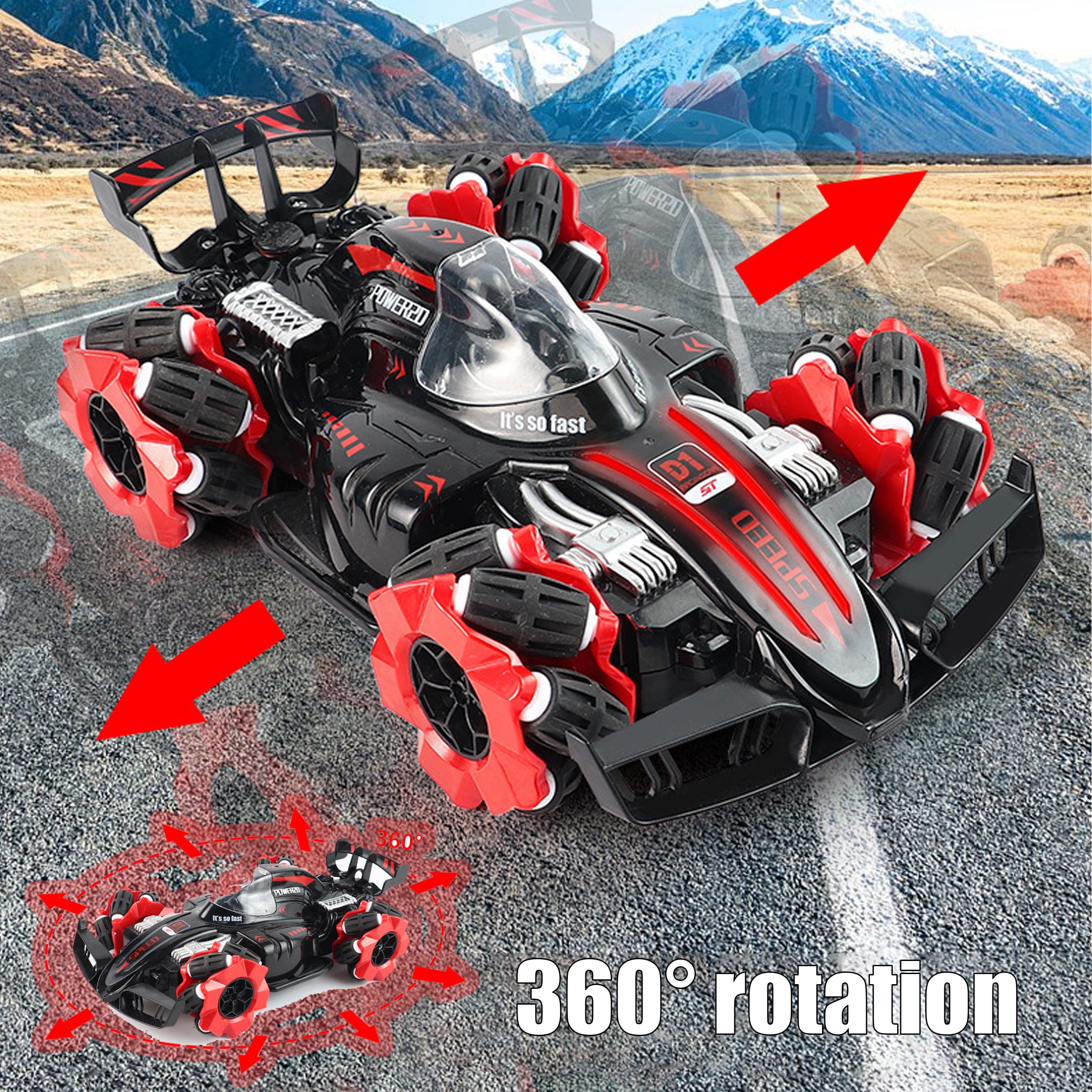 Remote Control Car - 2.4Ghz RC Stunt Car with Lighting, Sound & Smoke ...