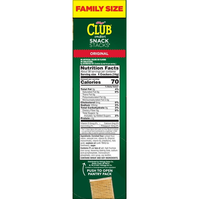 Club Crackers Nutrition