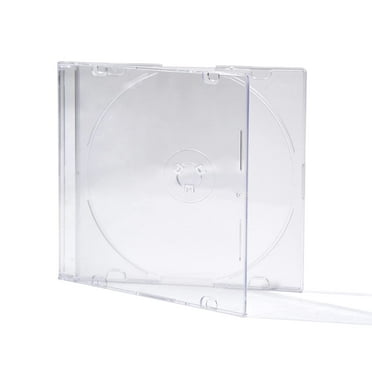Maxtek 10.4 mm Standard Single Clear CD Jewel Case with Assembled Black ...