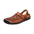 Adjustable Buckle Closed-Toe Shoes, Men's Hollow Closed Toe Sandals ...