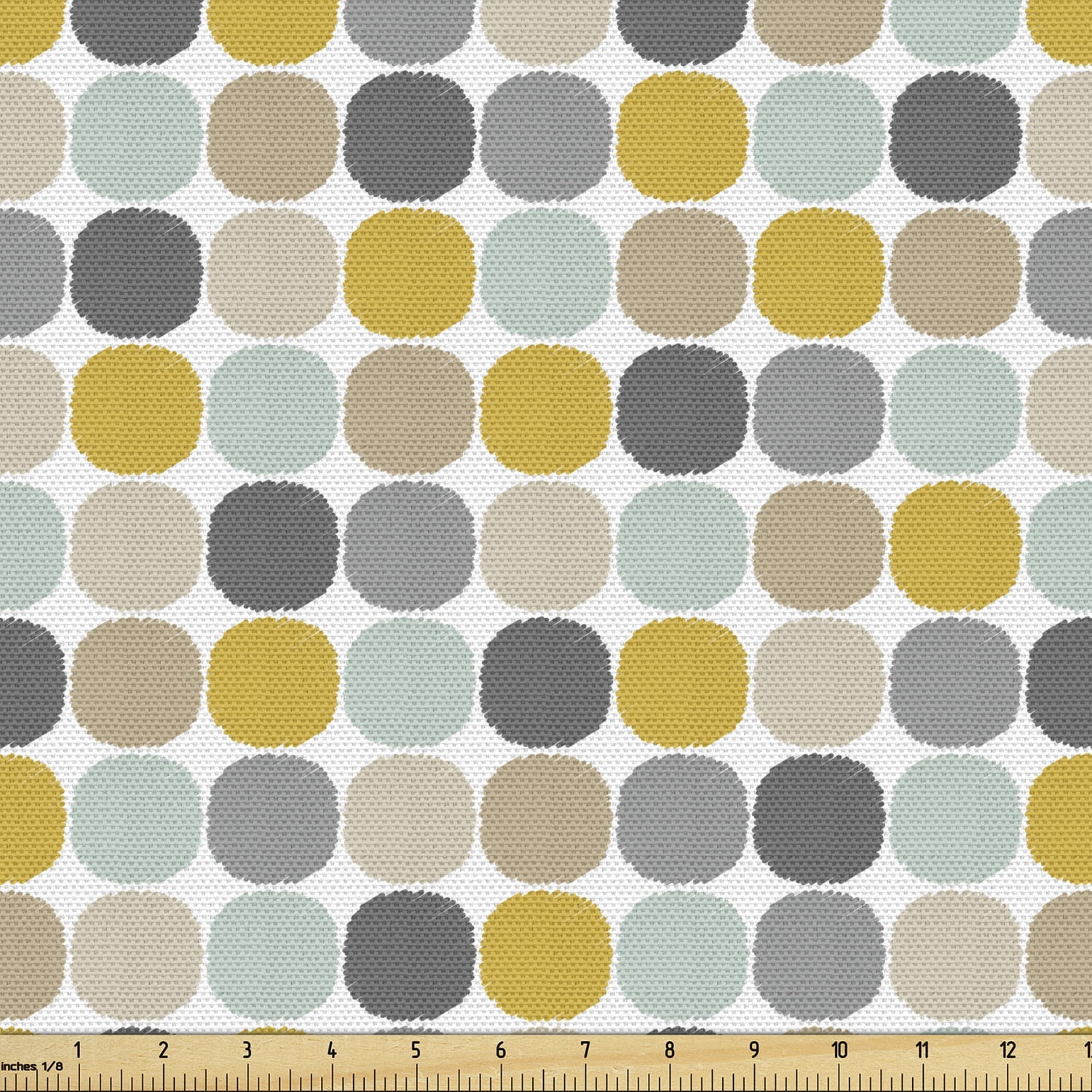 Muted Colors Sofa Upholstery Fabric by the Yard, Continuous Symmetric ...