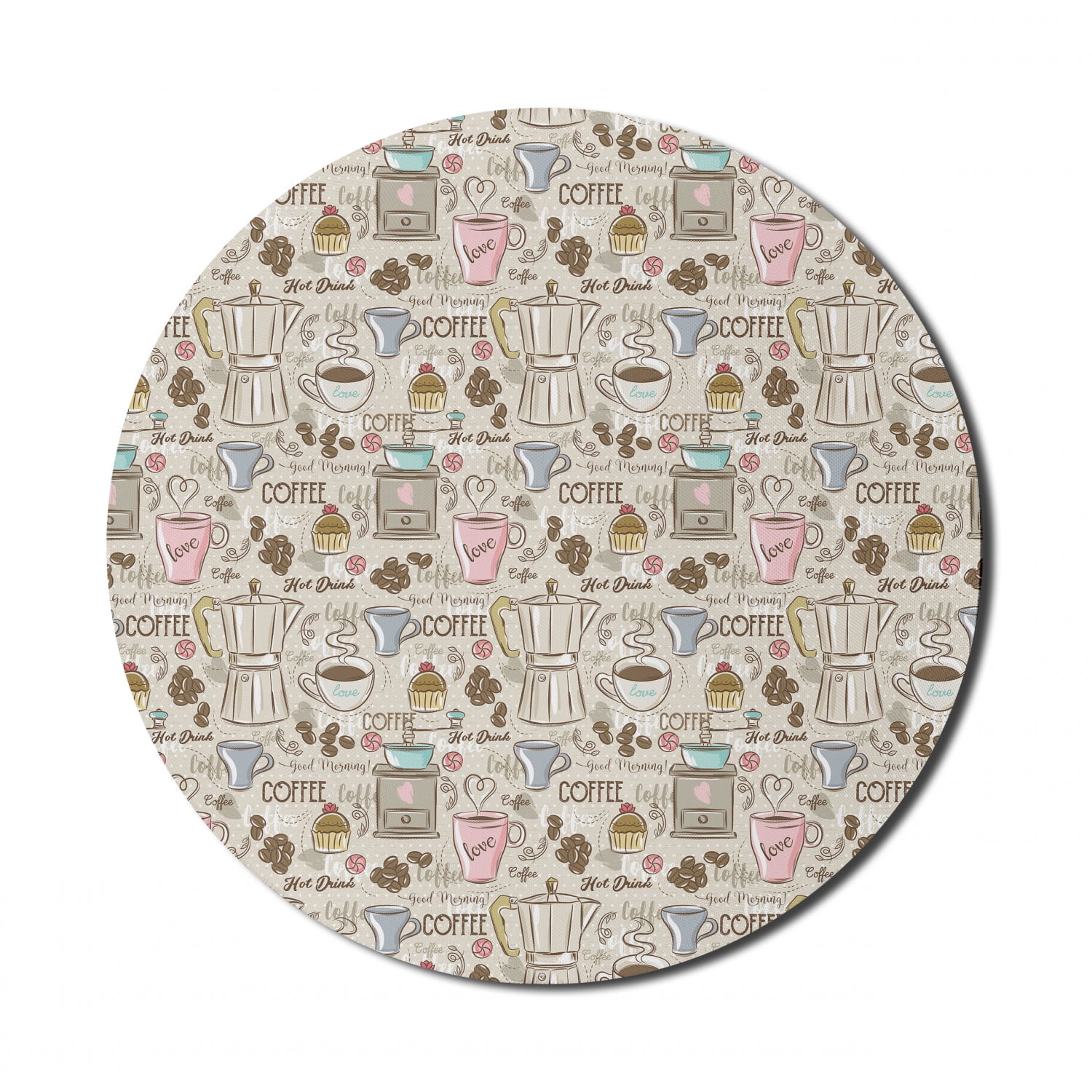 Modern Mouse Pad for Computers, Coffee Time Vintage Espresso Machine ...