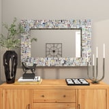 DecMode 32" x 47" Multi Colored Handmade Recycled Magazine Frame Wall ...
