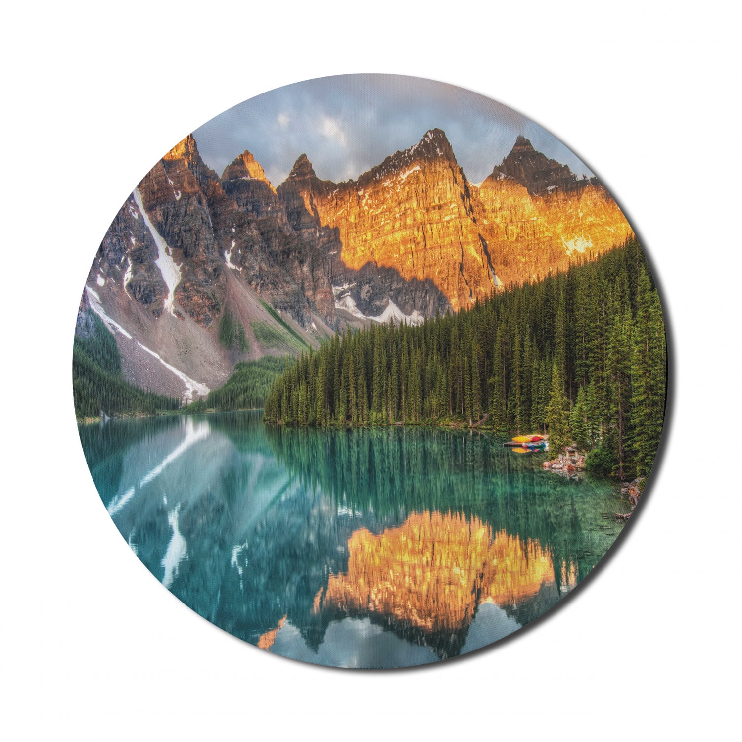 Nature Mouse Pad for Computers, Moraine Lake Canadian Mountain Range ...