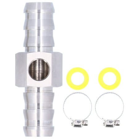 1/2in Fuel Line T‑Fitting 1/8‑27 NPT Port Fuel Pressure Gauge Sensor ...