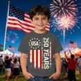Angala Kids Tops Short Sleeve Patriotic Print Boys Shirts Independence ...