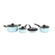 Mainstays 7 Piece Non-Stick Cookware Set Aluminum Mint, Dishwasher Safe ...