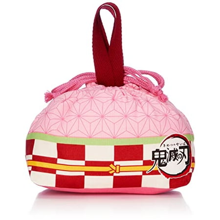 Skater Children's lunch drawstring bag with gusset Devil's blade Nezuko Kamado Girl Made in ...