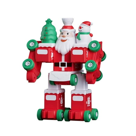 hoksml Christmas Gifts Kids Toys Christmas Train Sets Transform Into ...