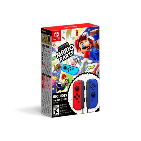 Super Mario Party + Red & Blue Joy-Con Bundle for Nintendo Switch with ...