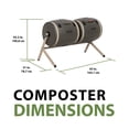 Lifetime 100 Gallon Outdoor Compost Plastic Lid with Rolling Tumbling ...
