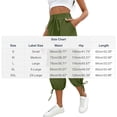 Akmaiox Cargo Capri Pants for Women Trendy Multiple Drawstring Hiking ...