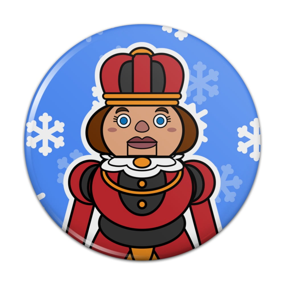 Nutcracker Woman with Snowflakes Pinback Button Pin - Walmart.com