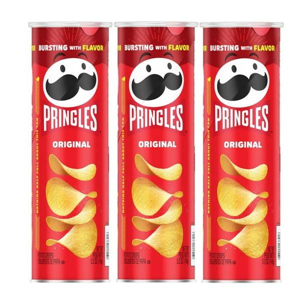 3 Pack | Pringles Potato Chips, Original - Walmart.com