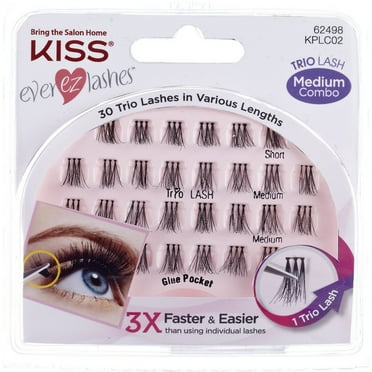Kiss Ever Ez Lashes Trio Lash Medium Combo - 30 CT - Walmart.com