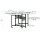 Sew Ready Mobile Fabric Cutting Table with Storage 30" H in Charcoal ...