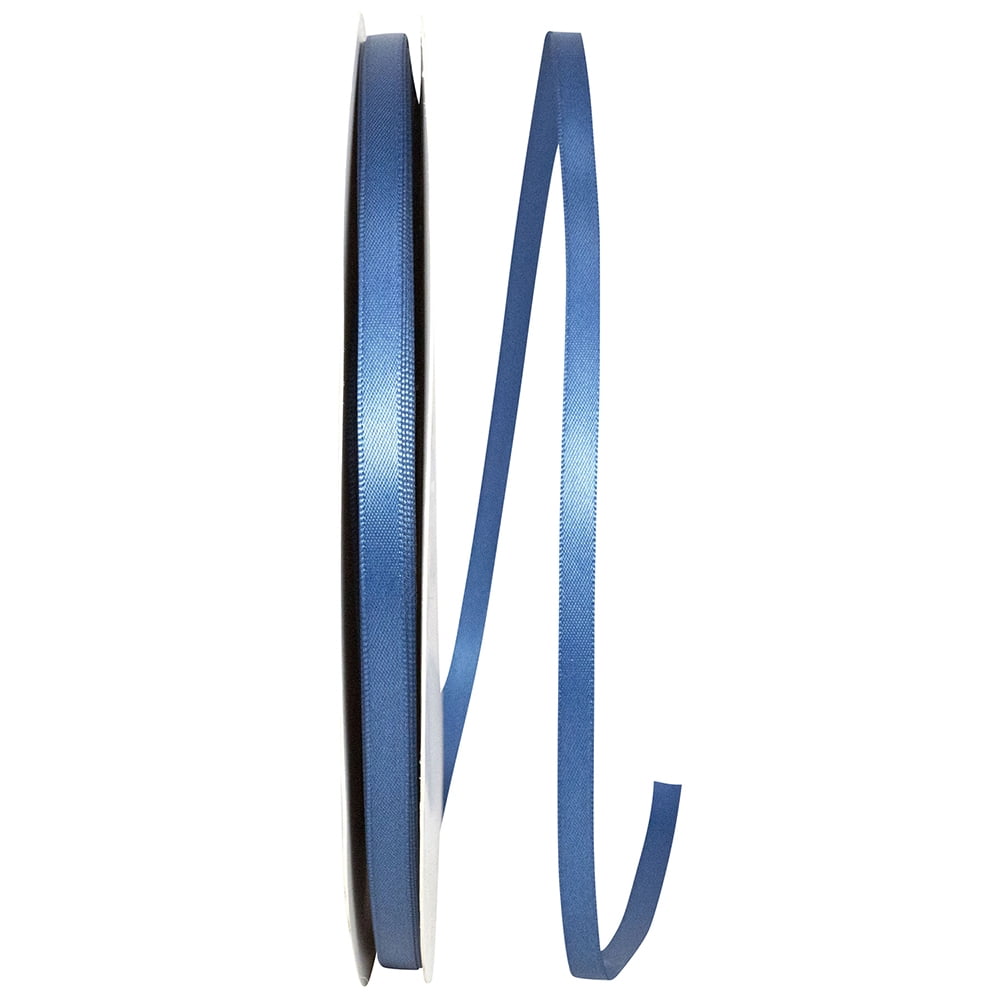 Reliant Ribbon - 5150-054-01C, Single Face Sfs Satin Ribbon, Light Navy ...