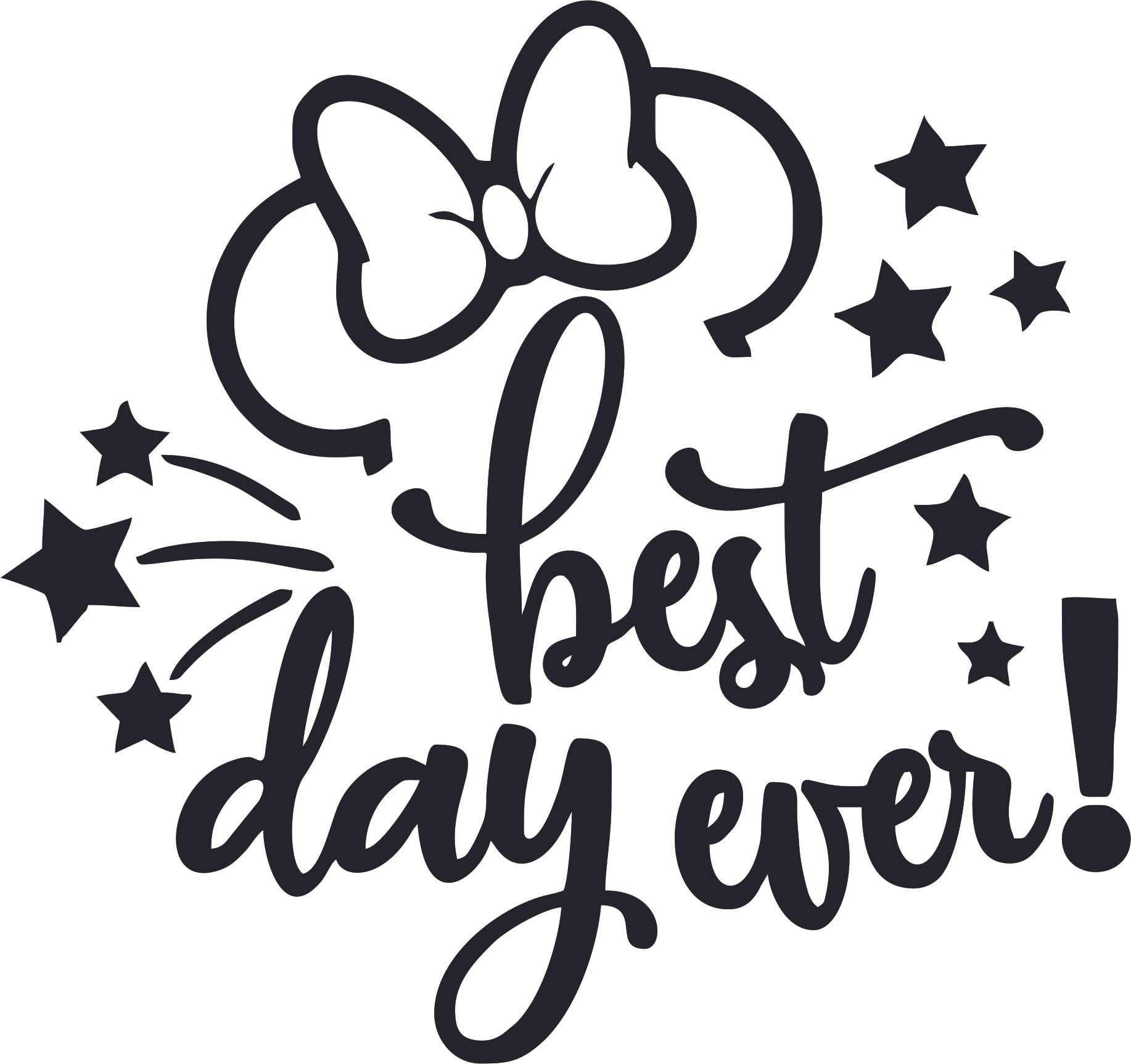 The Best Day Ever Logo Cartoon Character Art Vinyl Decors Sticker ...