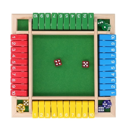 Math Dice Board Game, Funny Mellow Bright Color Portable 4 Players Dice ...