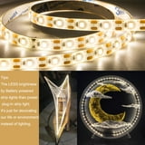 Battery Led Strip Lights With Remote Control, 2*2M Warm Led Strip ...