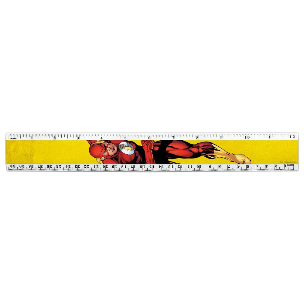The Flash Character 12 Inch Standard and Metric Plastic Ruler - Walmart.com