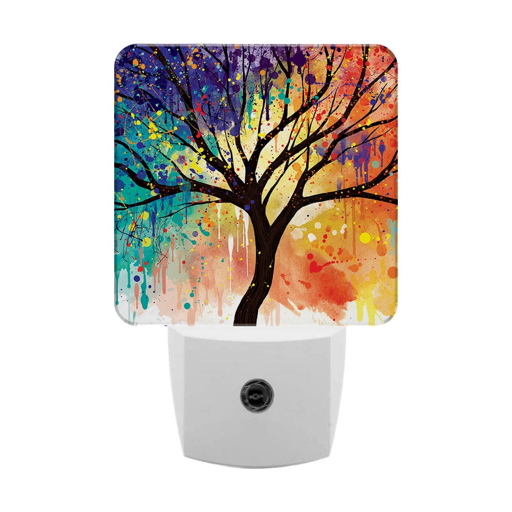 WIRESTER Plug-in Led Wall Night Light Shade Night Light - Paint Splash ...