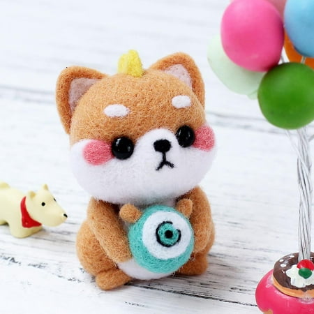 Tatum88 Starlight-shiba Inu Dog Wool Felt Poke Poke Handmade Diy Gifts ...