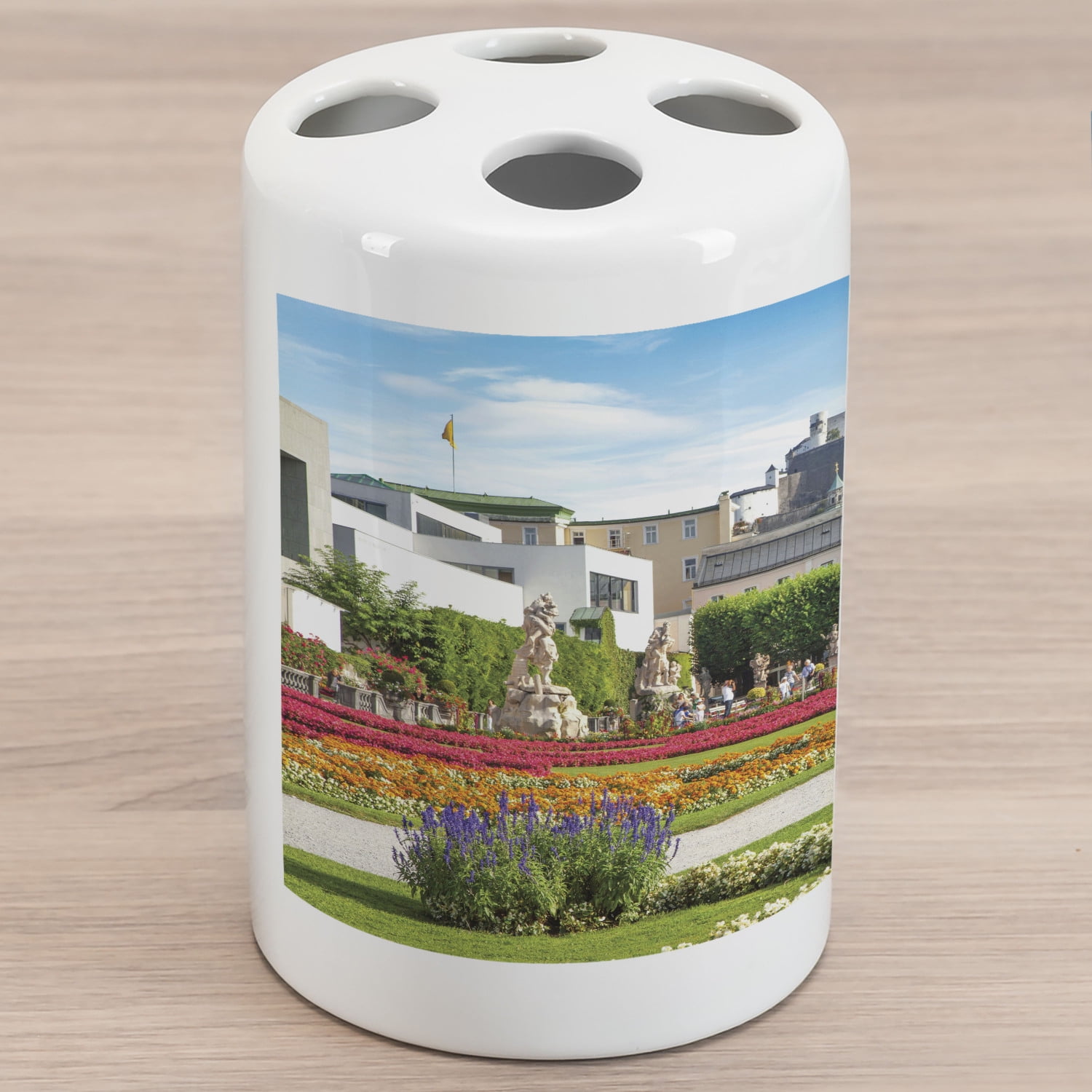 Tourism Ceramic Toothbrush Holder, Scenery Mirabell Gardens of Old ...
