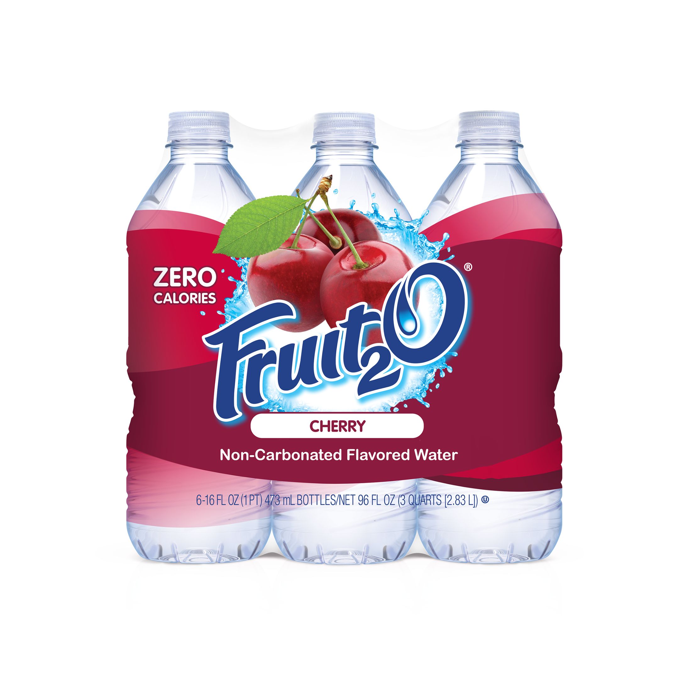 Fruit2O Cherry Flavored Water Zero Calorie Drink 6 Count 16 FL OZ