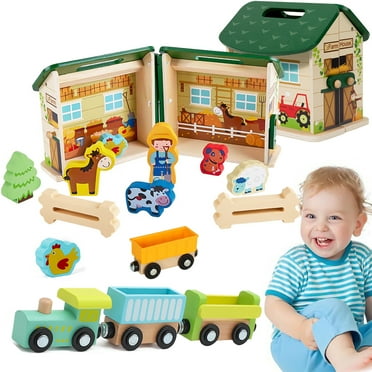 John Deere Barnyard Shape Sorter Child Development Toy, Learn Colors ...