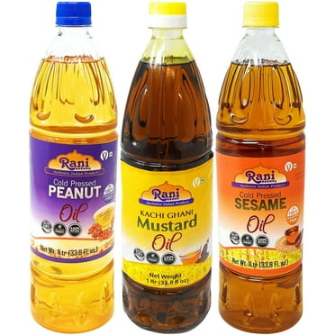 Rani Yellow Mustard Oil (Kachi Ghani) 16.9 Ounce (500ml) NON-GMO ...