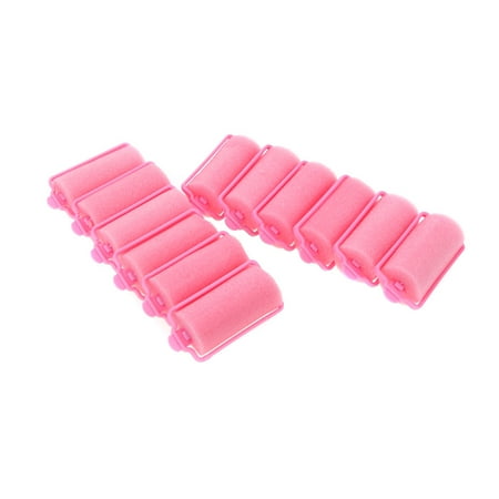 12pcs Sponge Foam Cushion Hair Styling Rollers Curlers Tool Salon Pink ...