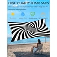 Abstract Swirl Lines Sun Shade Sail 12' x 16', 3D Black White ...