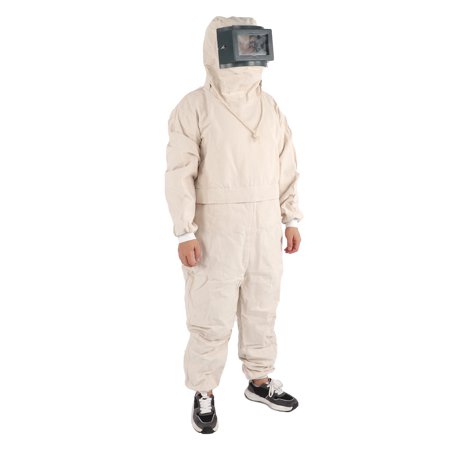 Work Coveralls, Detachable Breathing Valve Comfortable Beige With ...