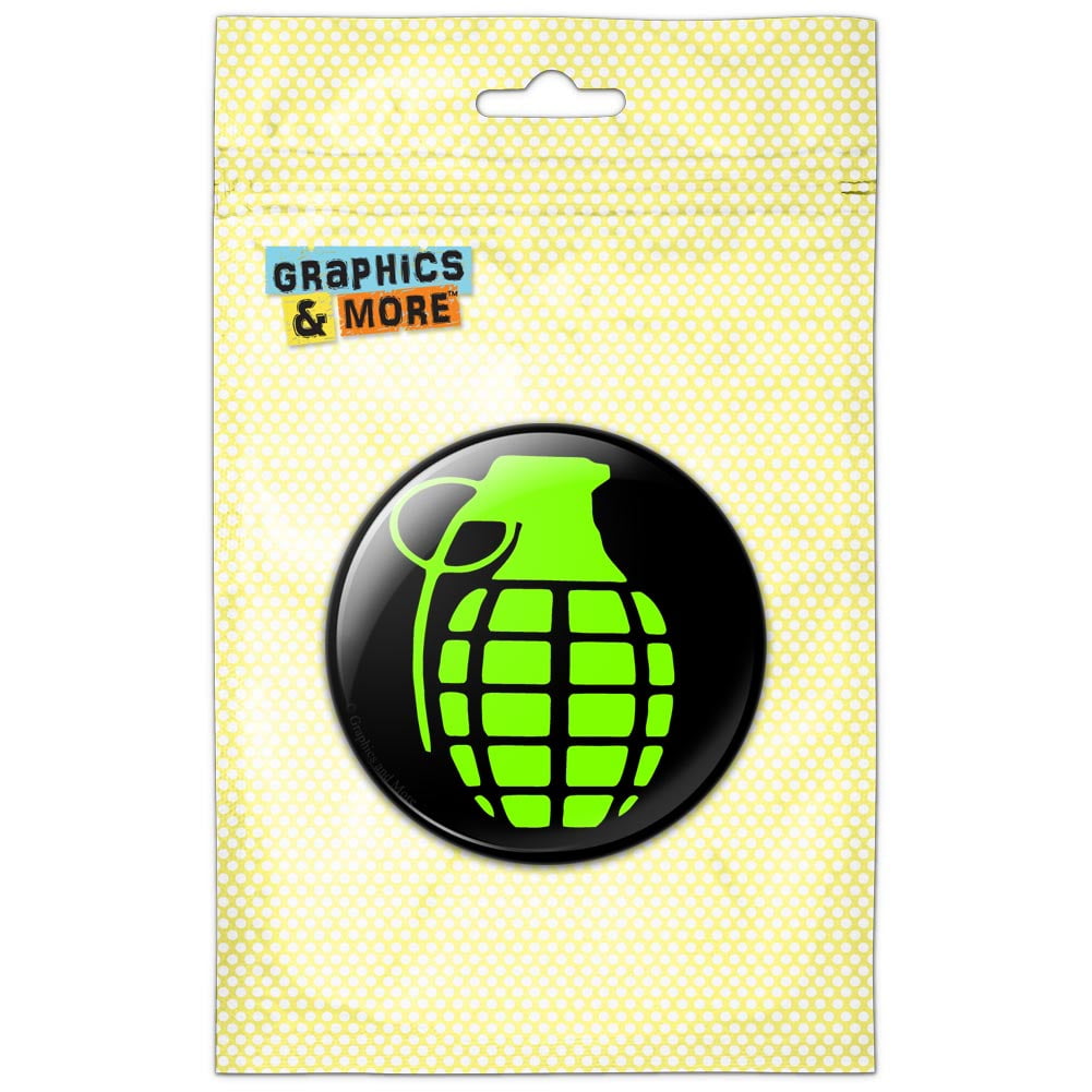 Hand Grenade Frag Explosive Weapon Pinback Button Pin Badge - Walmart.com