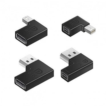 FVH Angled DisplayPort 1.4 Male to Mini DP Female 8K 60hz Adapter Ultra ...