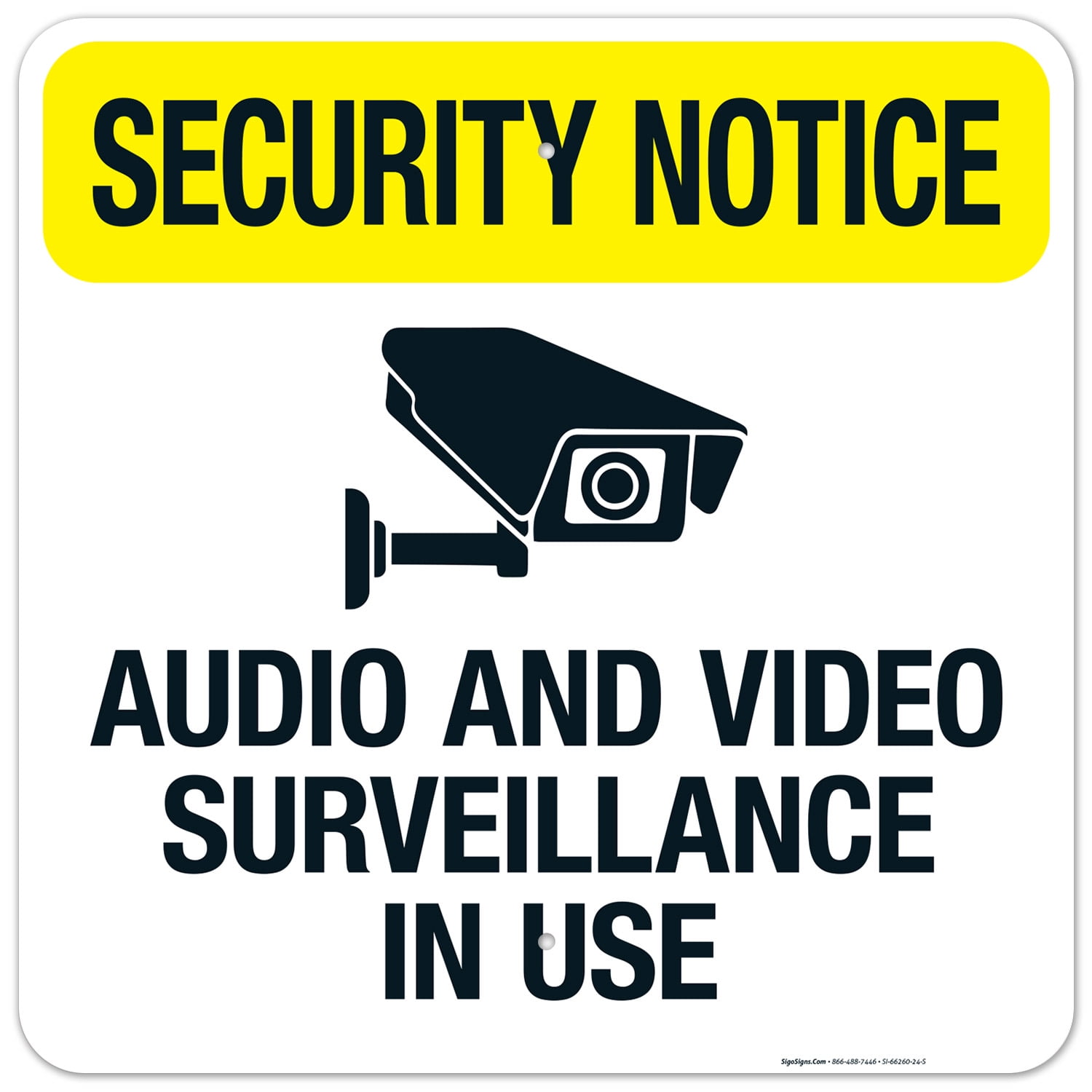 Audio And Video Surveillance In Use Sign, - Walmart.com