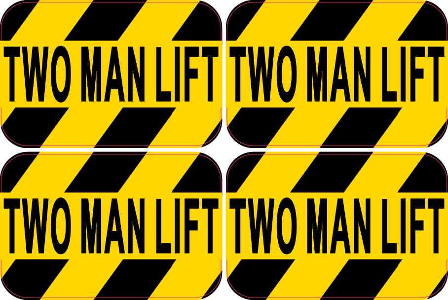 Two Man Lift Stickers, 3 inches by 2 inches - Walmart.com
