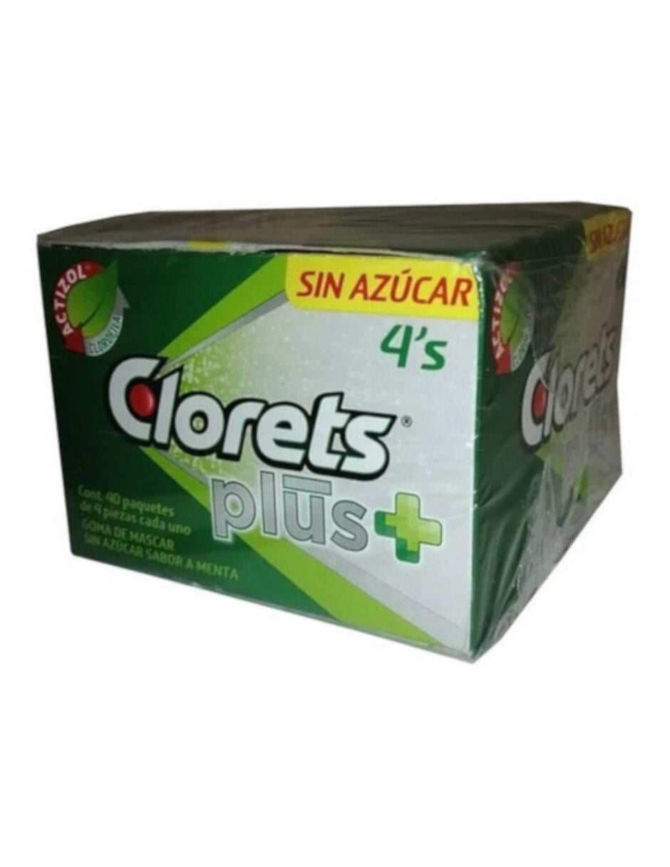 Pack de 40 Chicle Clorets Plus 4s S/Azúcar 40PZ Clorets 24pzas | Bodega ...