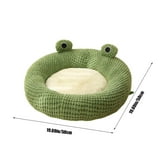 Ranliy Cat Beds for Indoor Cats, Round Frog Cat Bed, Donut Small Dog ...