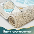 Beach Bathroom Rugs Soft Absorbent Ocean Wave Bath Mat with Non-Slip ...