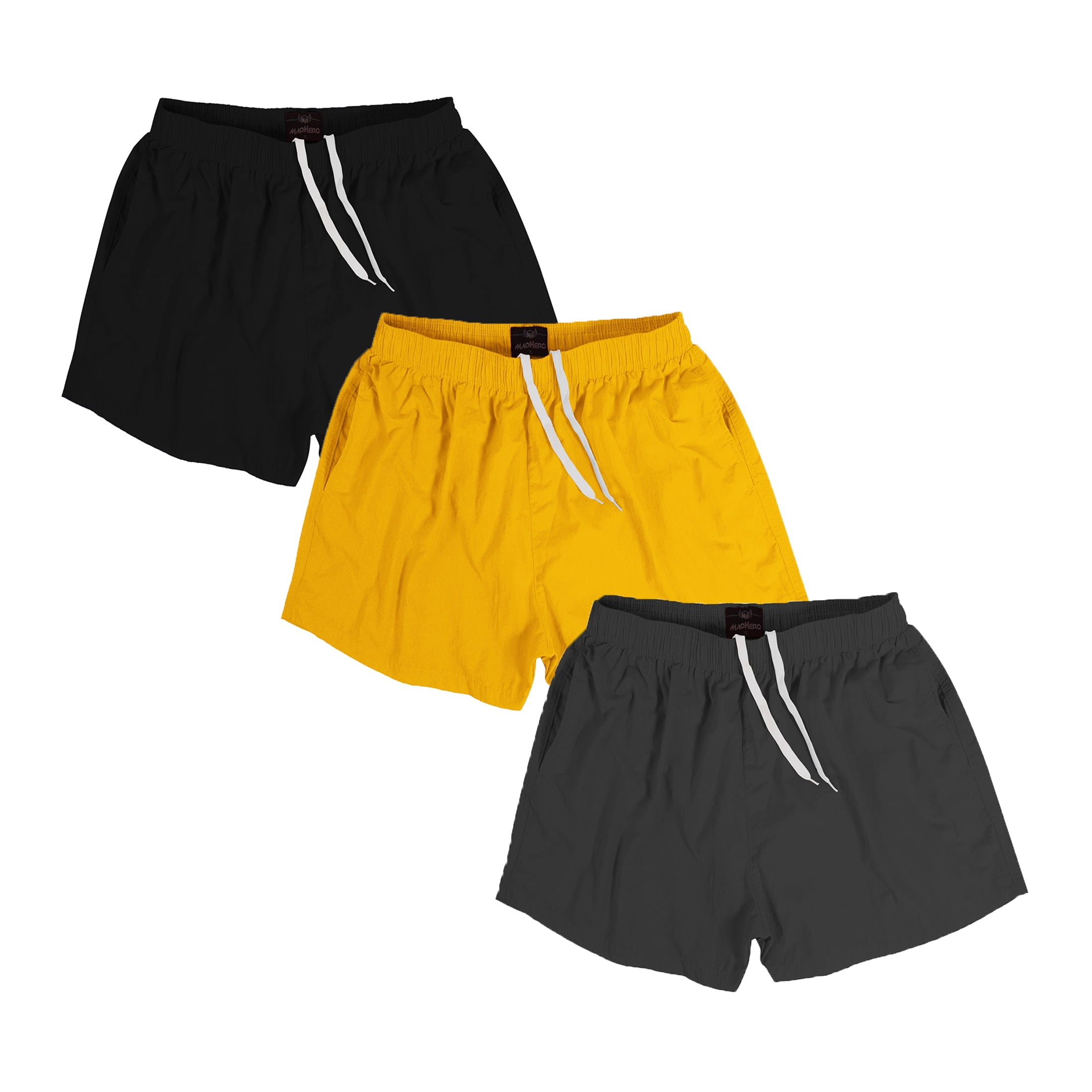 MYJAJAYI Men Swim Trunks with Mesh Lining 3 inch Elastic Waistband Mens ...