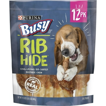Purina Busy Bone Small & Medium Dog Treats Rollhide with Real Beef ...