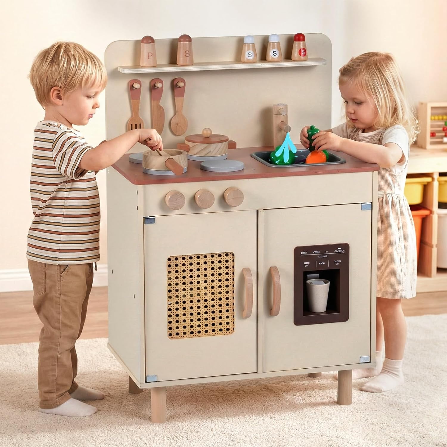 Click here for Olakids Infans Play Kitchen For Kids  Wooden Prete... prices