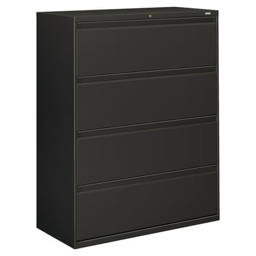 HON 5 Drawers Lateral Lockable Filing Cabinet, Black - Walmart.com