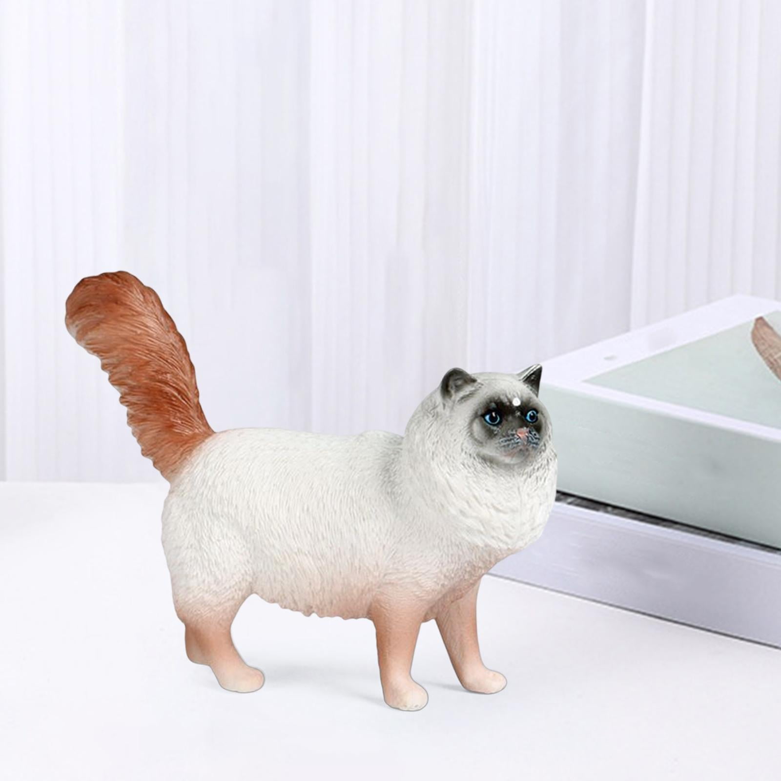 Realistic Cat Figurines for Kids Children Diorama Animals Figures ...
