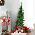 Costway 6ft Outdoor Pre-lit PVC Artificial Half Christmas Tree with 250 ...