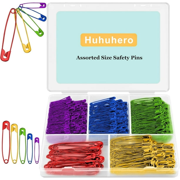 Imperdibles de seguridad surtidos, paquete de 340, 5 tamaños diferentes ...